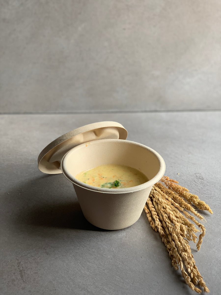 Biodegradable takeout bowl made from sugarcane & wood – Greenware by ...